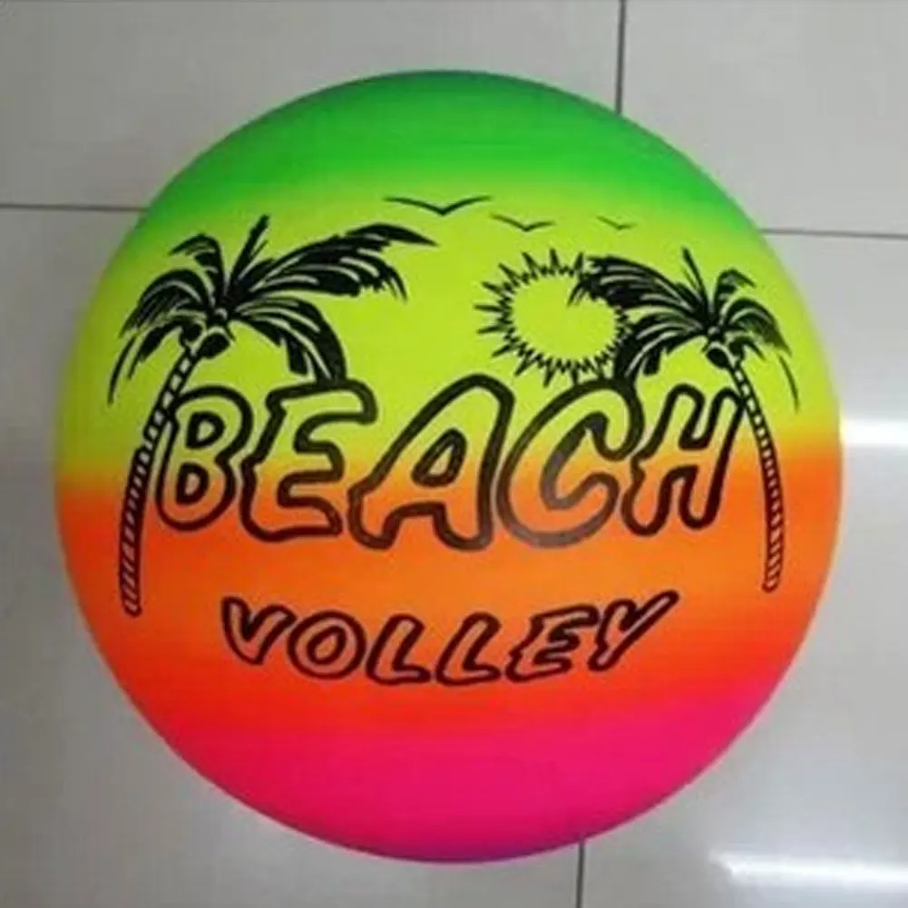 Inflatable-Summer-Beach-Ball-Pool-Swim-Rubber-Rainbow-Beach-Volleyball ...