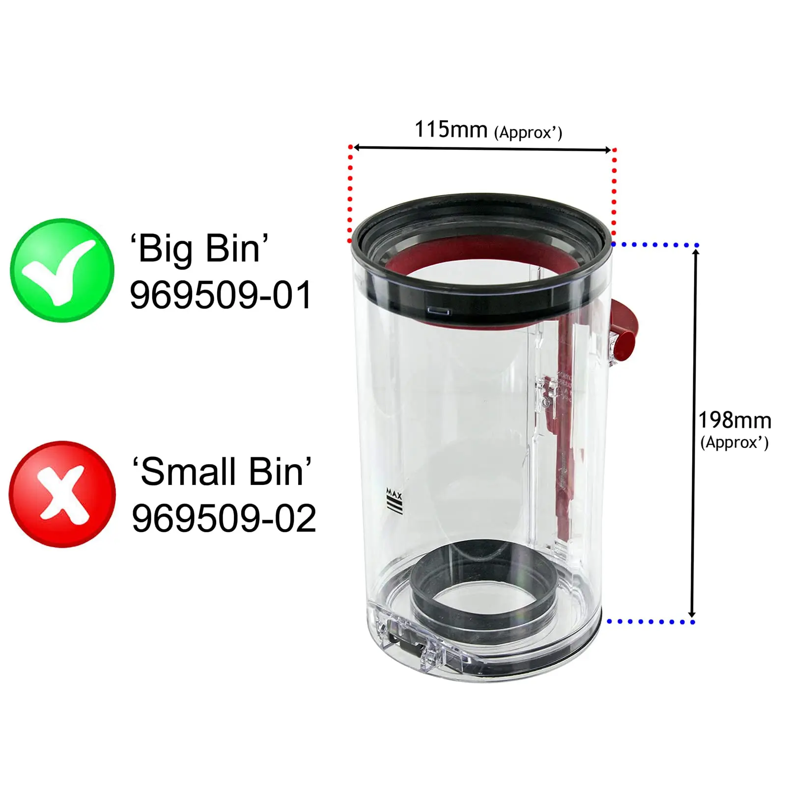 For Dyson V10/11 US filter bucket dust collection box accessories dust ...