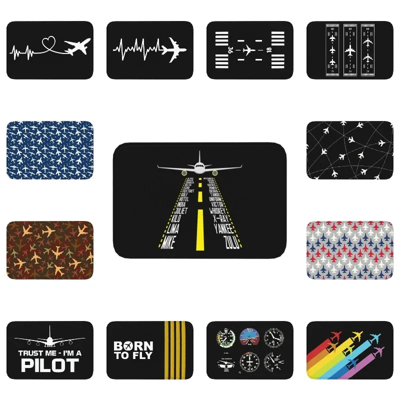 Pilot-Alphabet-Aviation-Aircraft-Doormat-Anti-Slip-Entrance-Kitchen ...