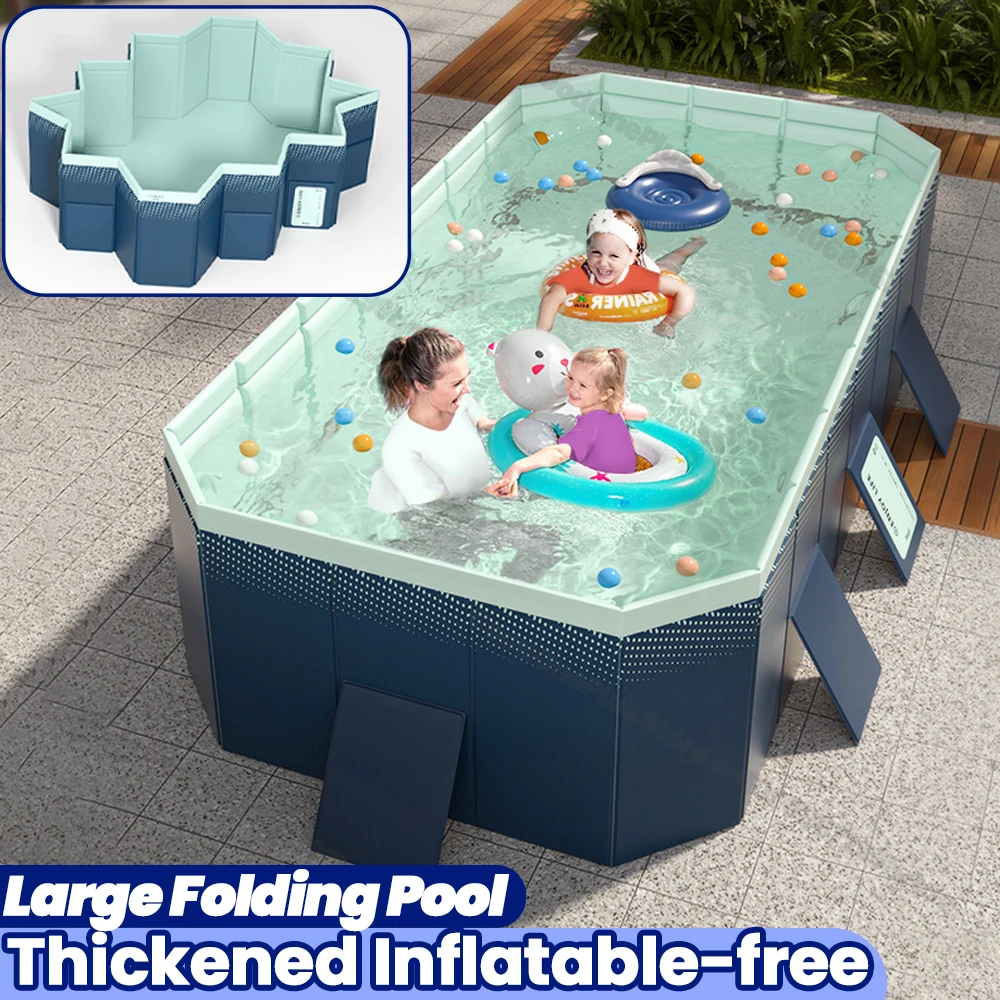 Large-Swimming-Pool-Foldable-Frame-Pools-for-Family-1-6-3M-Thickened ...