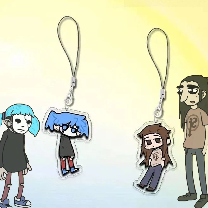Game-Sally-Face-Sal-Larry-Cosplay-Key-Chain-Acrylic-Phone-Chain-Bag ...