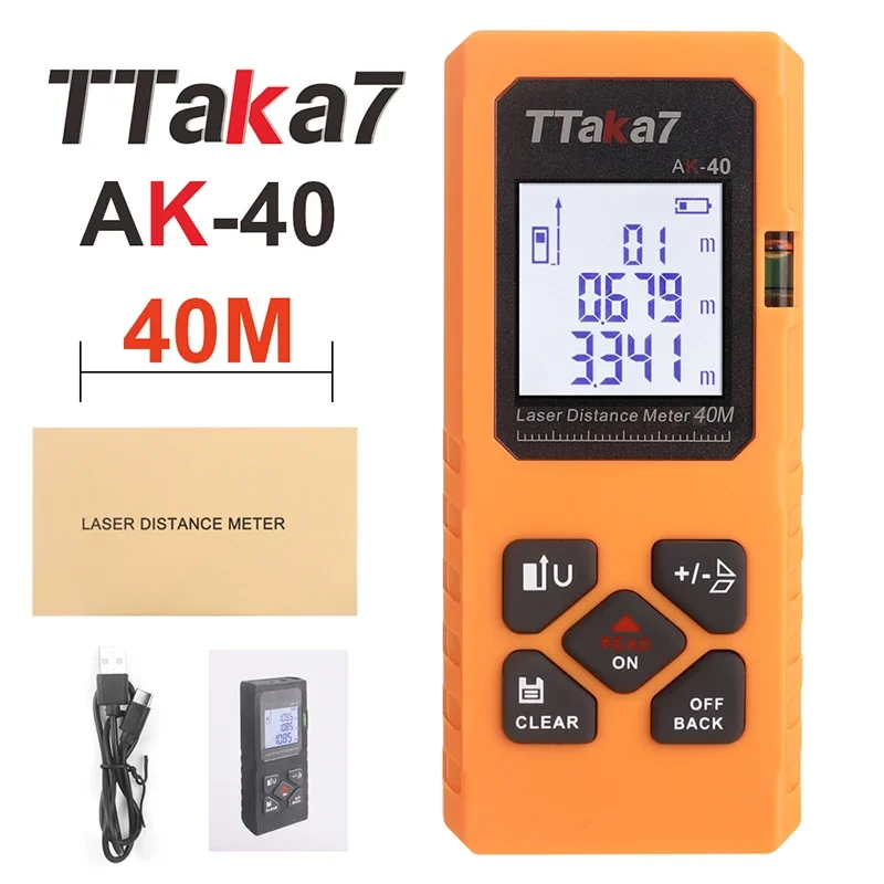 60M/40M Mini Smart Laser Distance Meter Measure Infrared Rangefinder ...