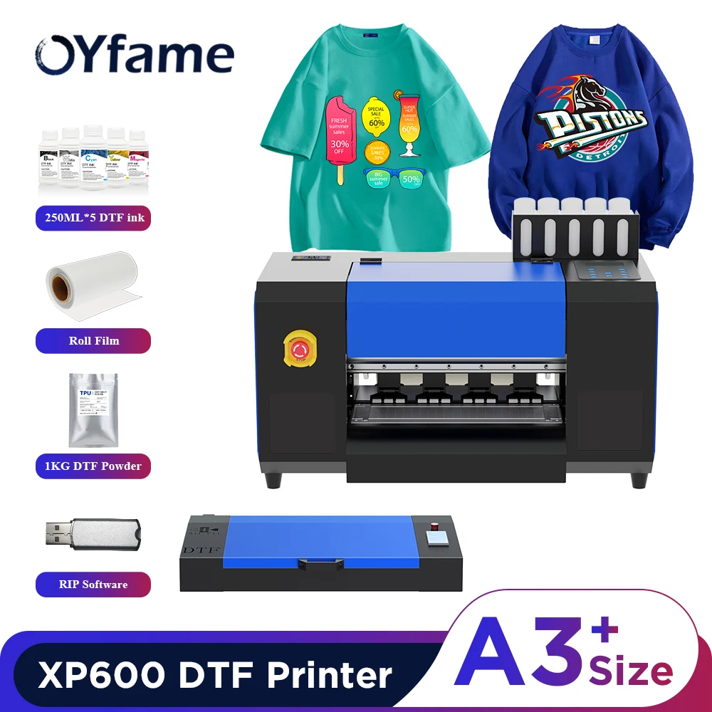 OYfame A3 DTF Printer XP600 DTF Printer DTF Trasnfer Printer t shirt printing machine A3 for ...