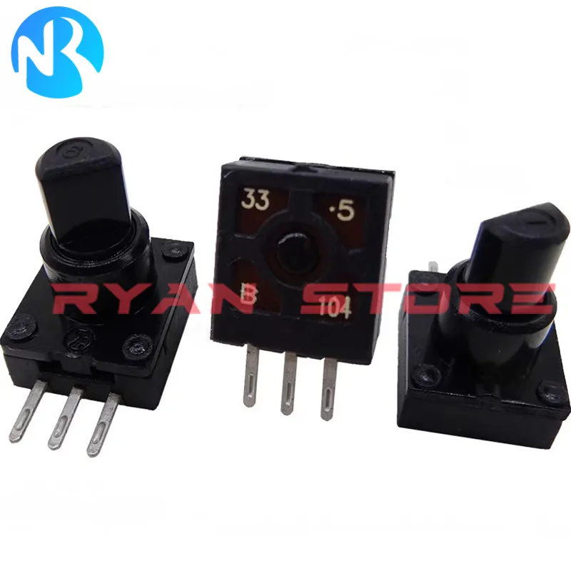2Pcs-Joystick-Potentiometer-F10KV4-B100KB-1-B104-3Pin-Handle-length-10MM-Z-Axis-T16000M-Switch ...
