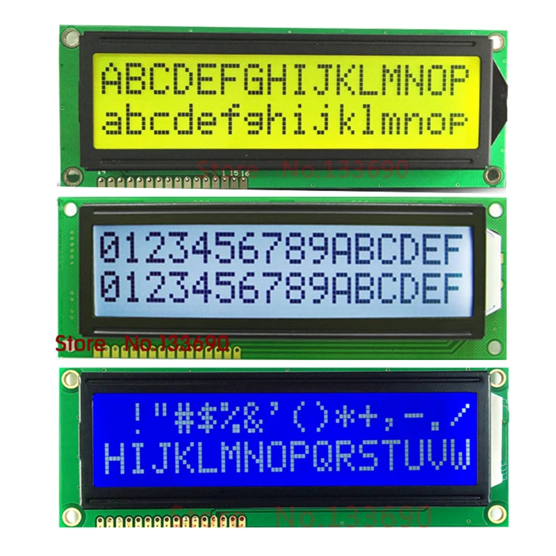 5V Larger LCD 1602 16x2 Largest Character Big Size FSTN Gray/Blue ...