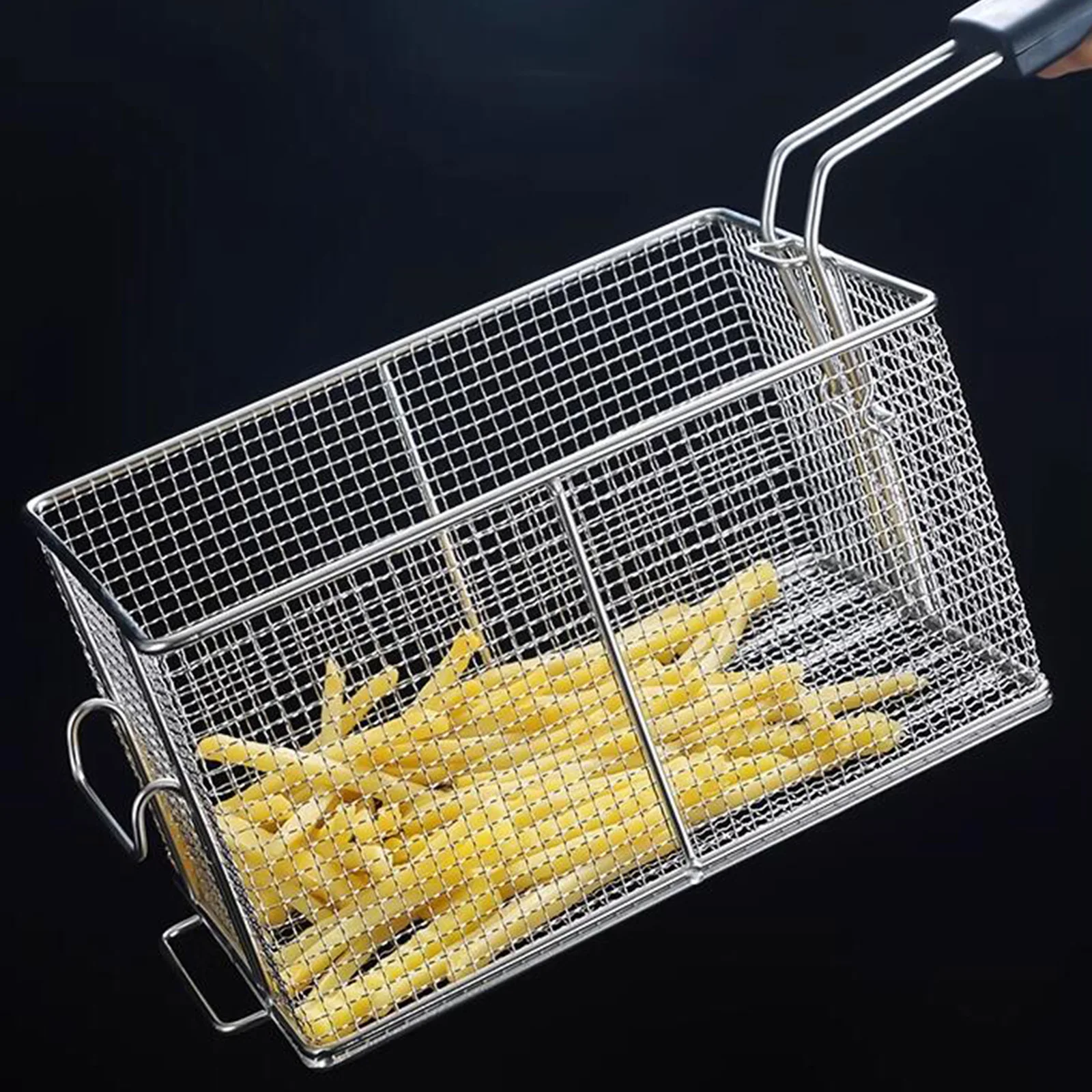 Deep Fryer Stainless Steel French Fries Holder, Portable French Fries ...