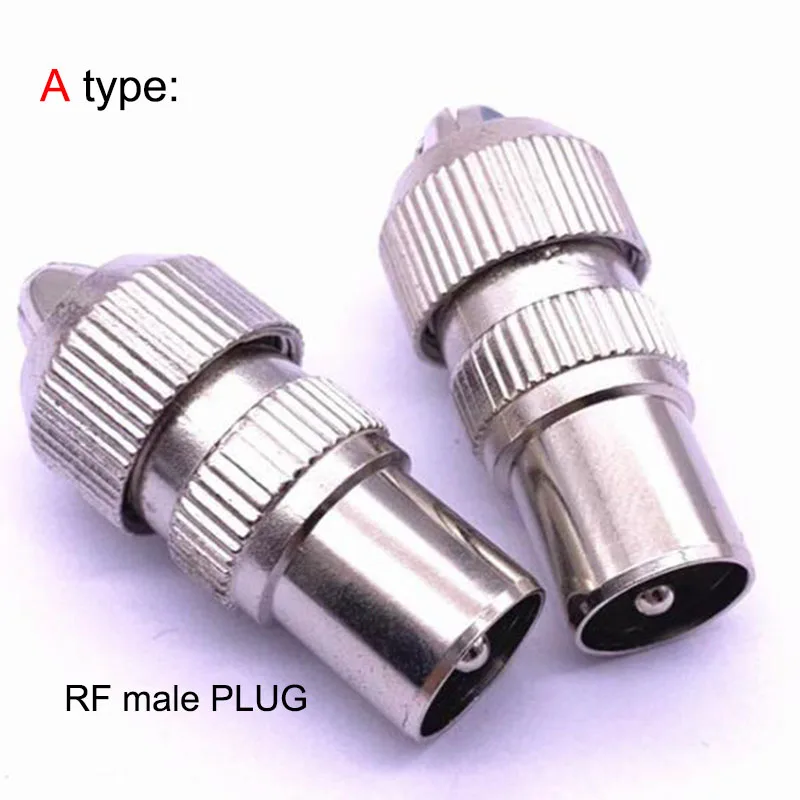 2-5pcs-Nickel-Plated-Male-TV-Aerial-Connector-to-RF-Coax-Cable-Plug ...