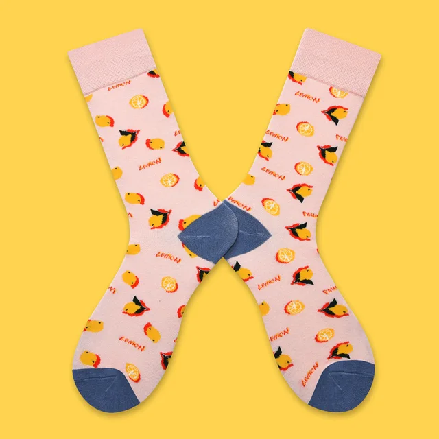 Hip- Hop Trend Women Socks Novel Geometric Florets Personality Design ...