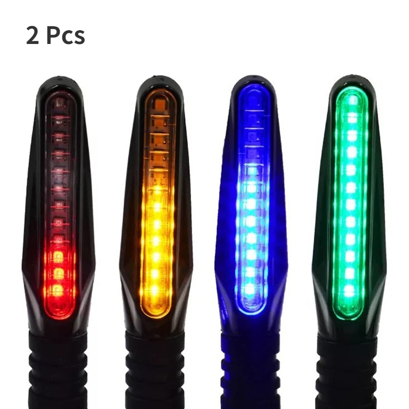 2PCS-Motorcycle-Turn-Signals-Light-12-LED-Tail-Flasher-Flowing-Water ...