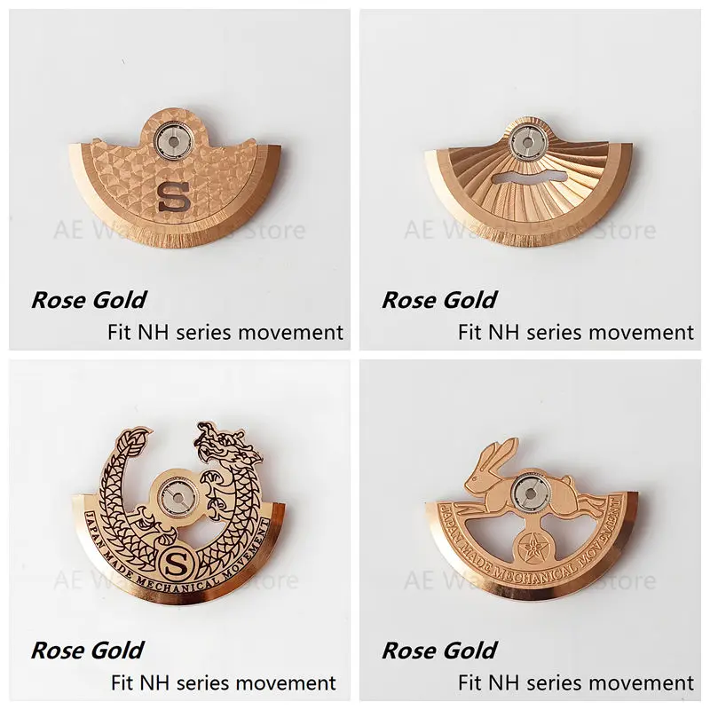 Rose Gold NH35 Rotor NH36 Rotor Watch Movement Rotor Replacement ...