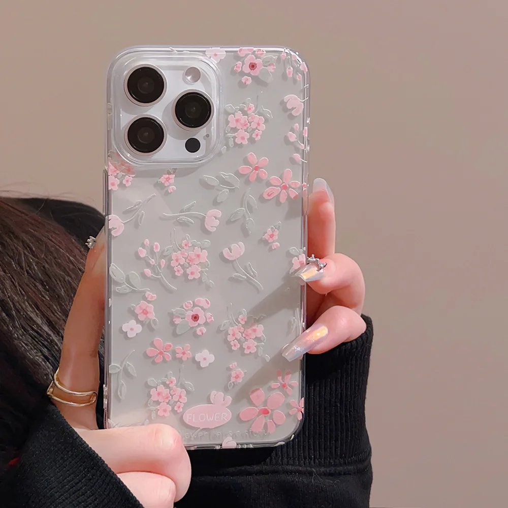Pink peach blossom Case For Iphone 15 14 13 12 11 Pro Max For iphone xs ...