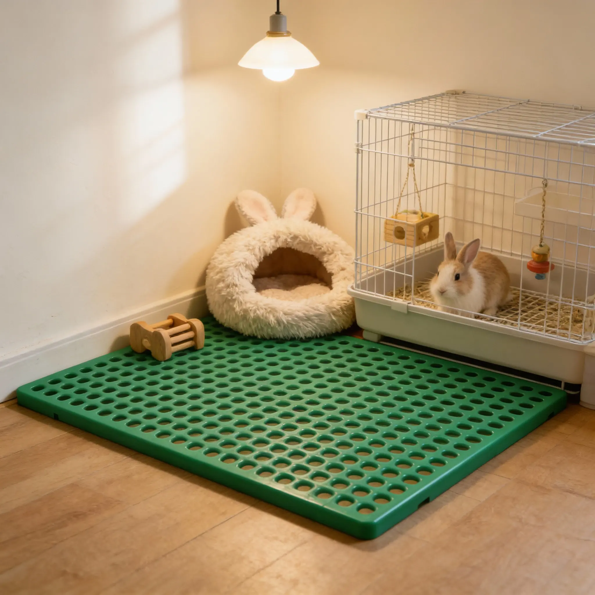 Rabbit Cage Plastic Floor Mat Leaky Isolation Board Safe Bottom Net Pet ...