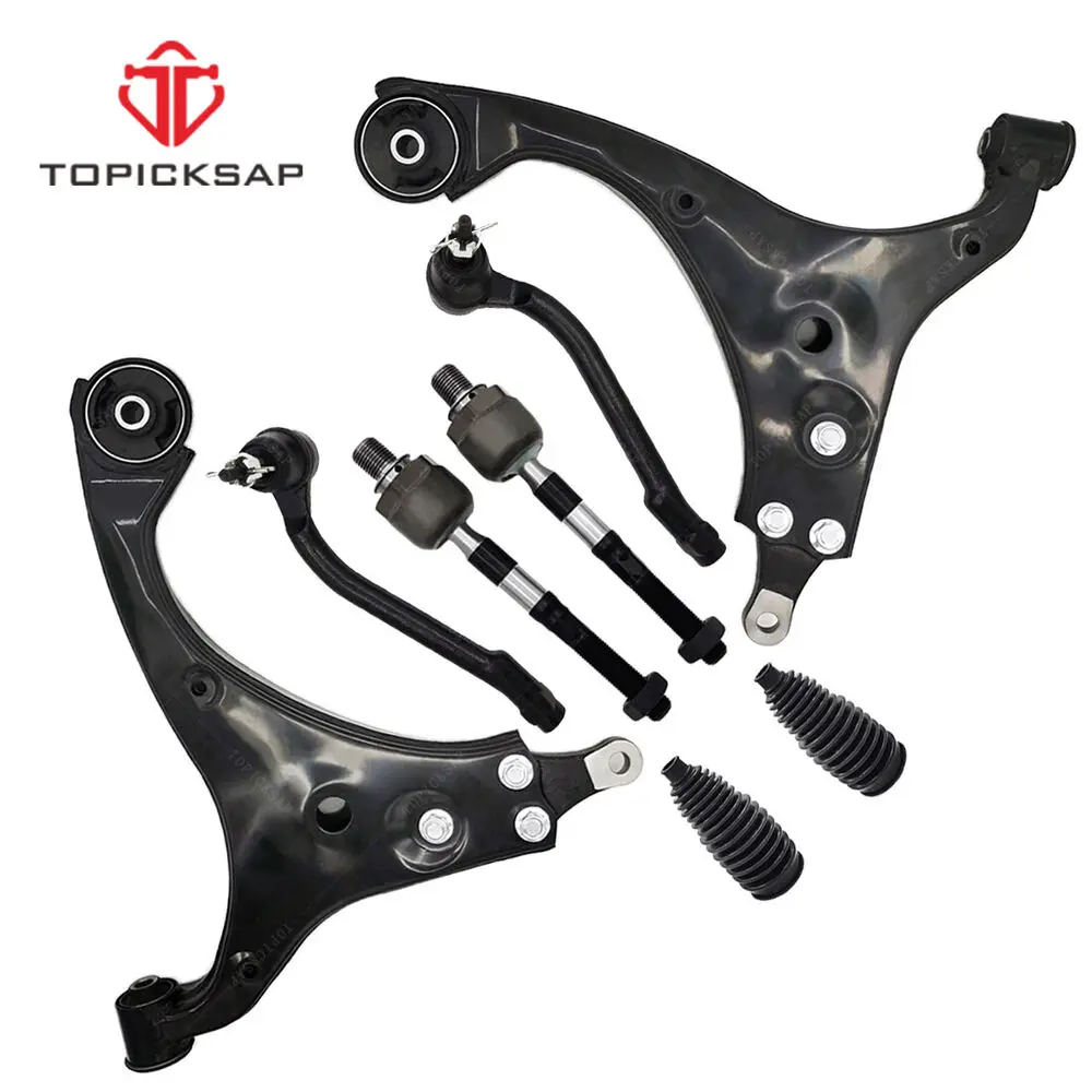 TOPICKSAP 8pcs Front Lower Control Arm Assembly Tie Rod End Suspension ...