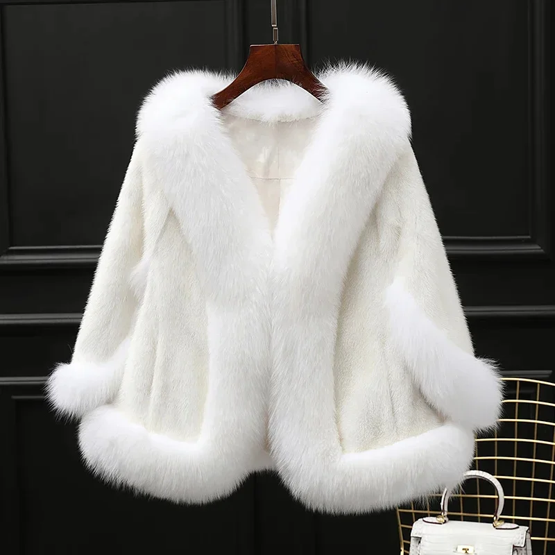 Abrigo de chal de piel de visón natural Tcyeek, chaquetas de invierno ...