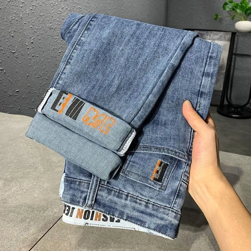 New Spring Luxury Clothing Men's Jeans Korean Fashion Stylish ...