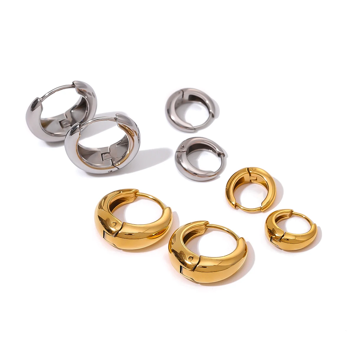 Youthway-pendientes-de-aro-de-acero-inoxidable-para-mujer-aretes-peque ...