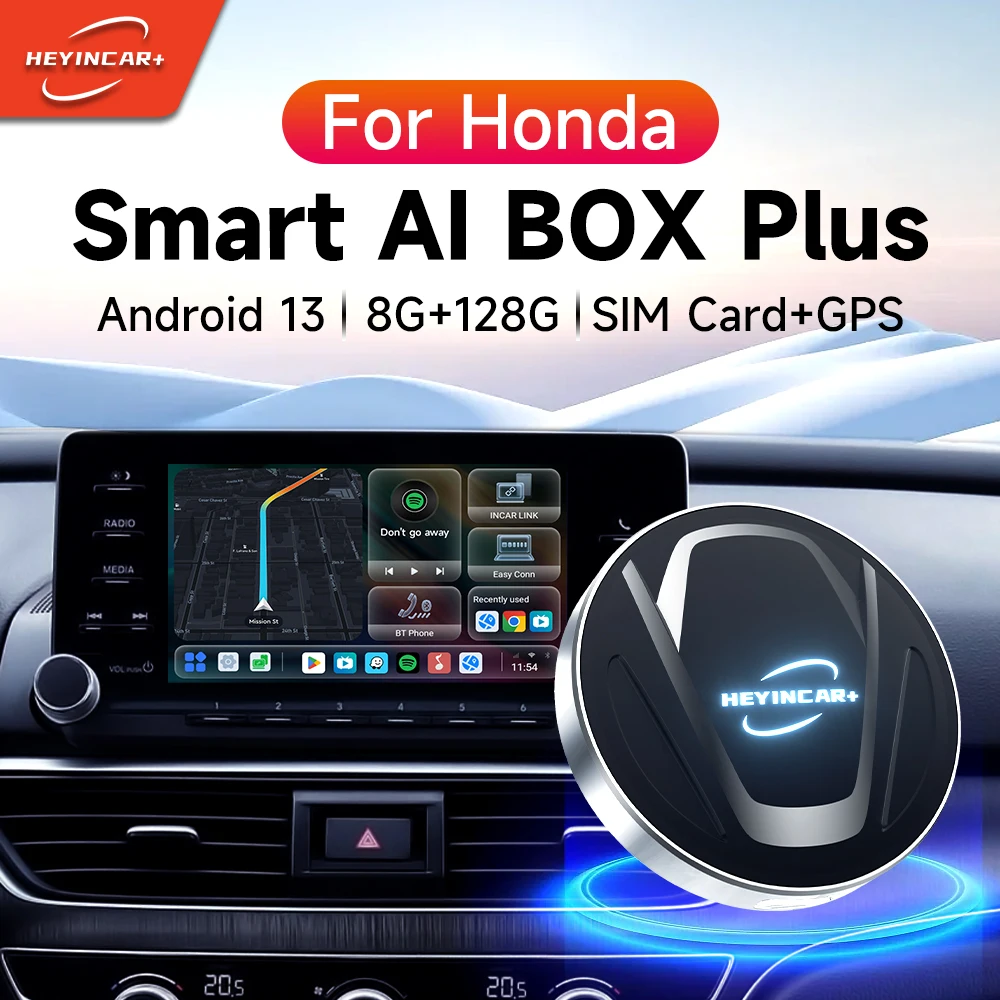 2024-HEYINCAR-Android-13-8GB-128GB-CarPlay-Smart-Ai-tv-Box-For-Honda ...