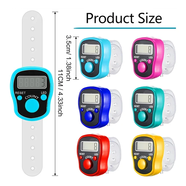 Row Counter For Knitting 2-Pack LED Stitch Counters + 50 Markers ...