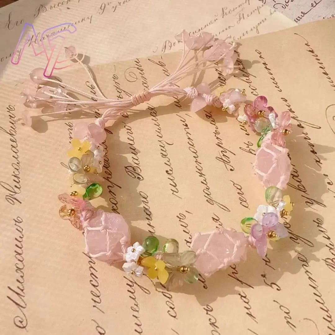 Natural-Jade-Crystal-Flower-Bracelet-Bangle-Exquisite-Design-Young ...