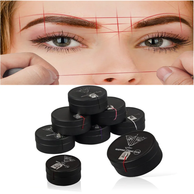 10/20M Microblading Mapping String Eyebrow Pre-Inked Thread Permanent ...