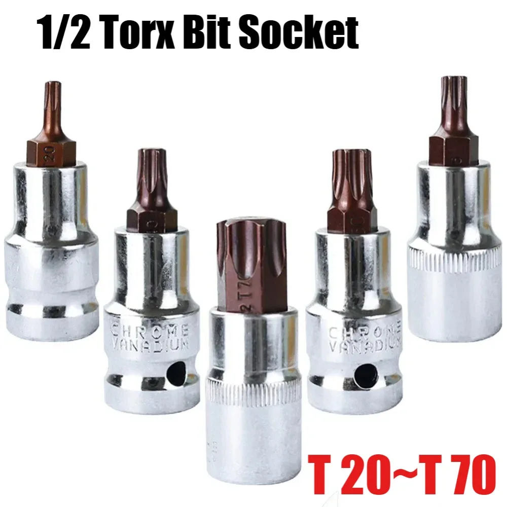 Torx Screwdriver Bit 1/2inch Socket Bits Adapter T20 T25 T30 T40 T45 ...