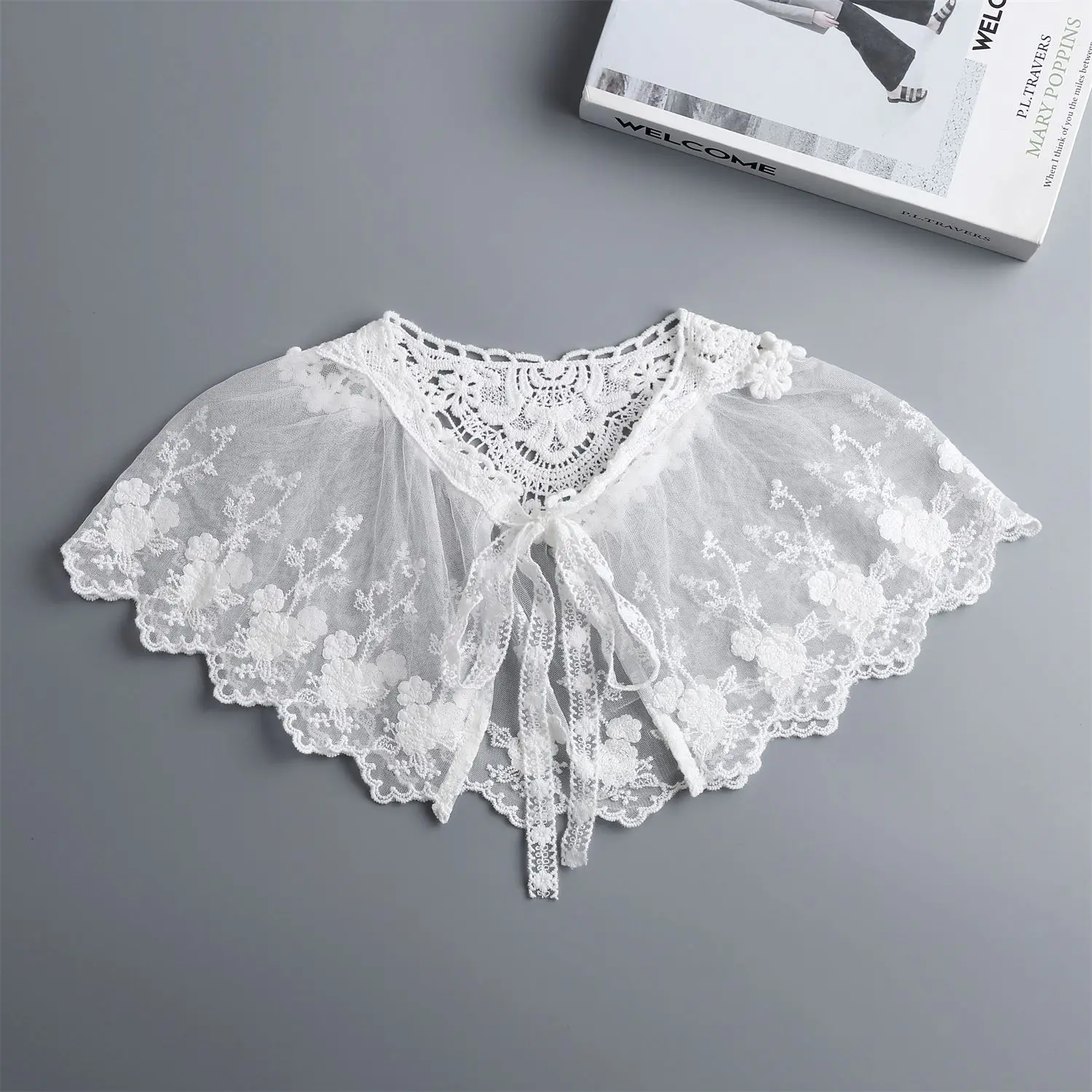 Lace-lace-small-shawl-women-s-cape-summer-white-multifunctional-sun ...