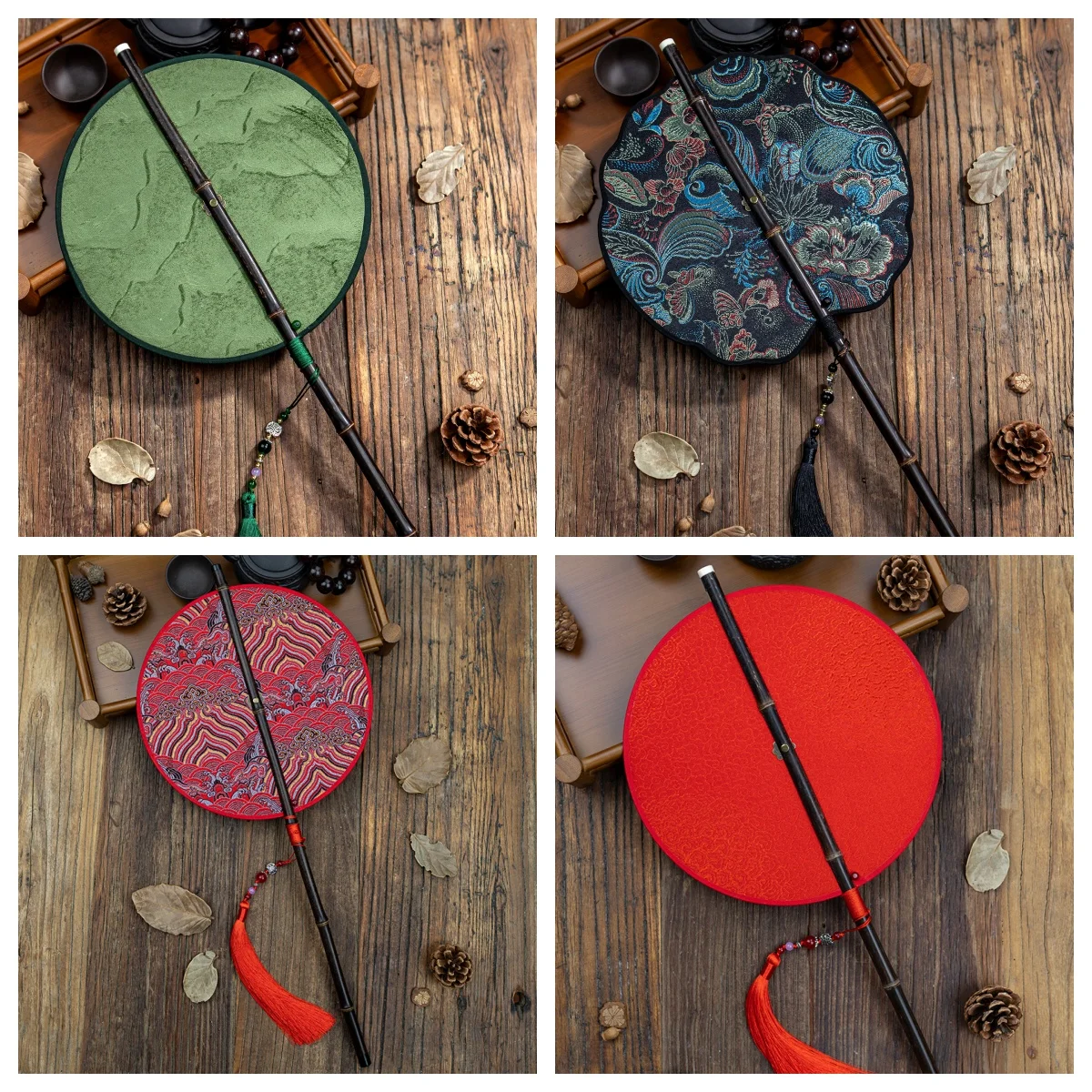 Chinese-Style-Waist-fan-can-be-rolled-folding-fan-long-handle-ancient ...