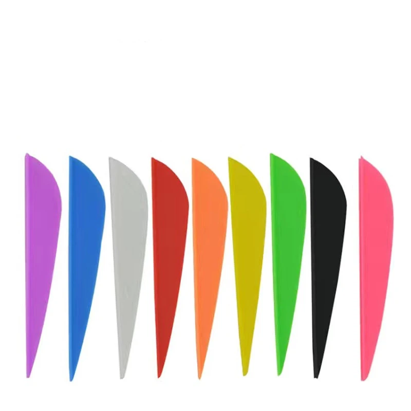 50pcs/lot Rubber Arrow Vanes 2 / 2.5 / 3 / 4 / 5 Inches Plastic Fletch ...