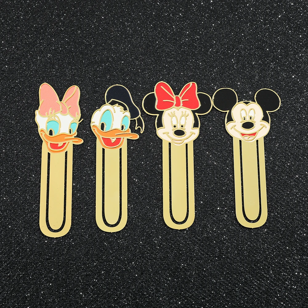 Disney Mickey Donald Duck Book Mark Anime Cartoon Fans Collection Metal ...