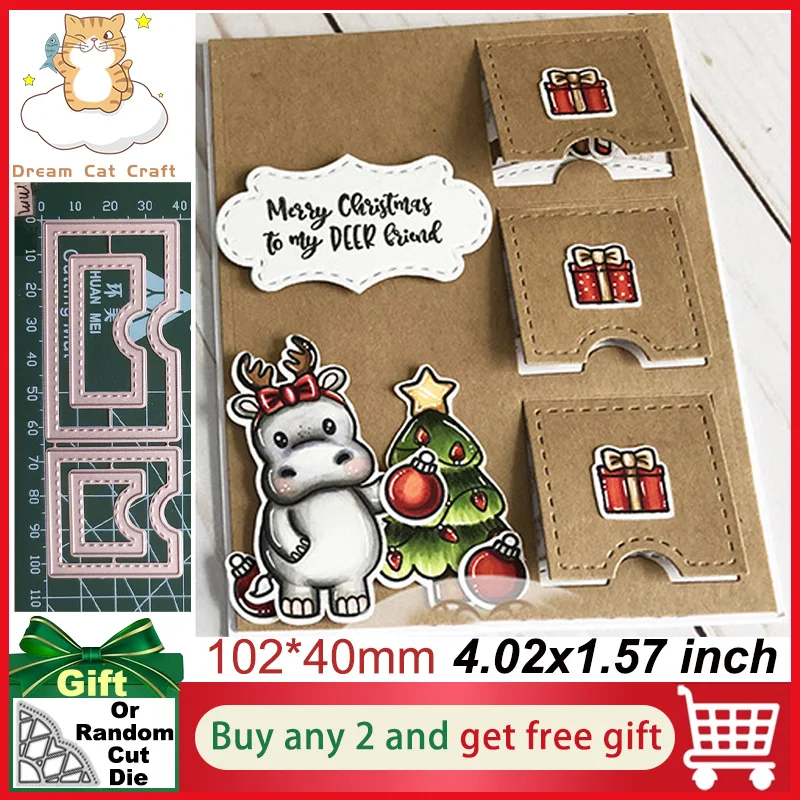 Reveal Card Slot Cutting Dies Scrapbooking Surprise Cards Making DIY ...