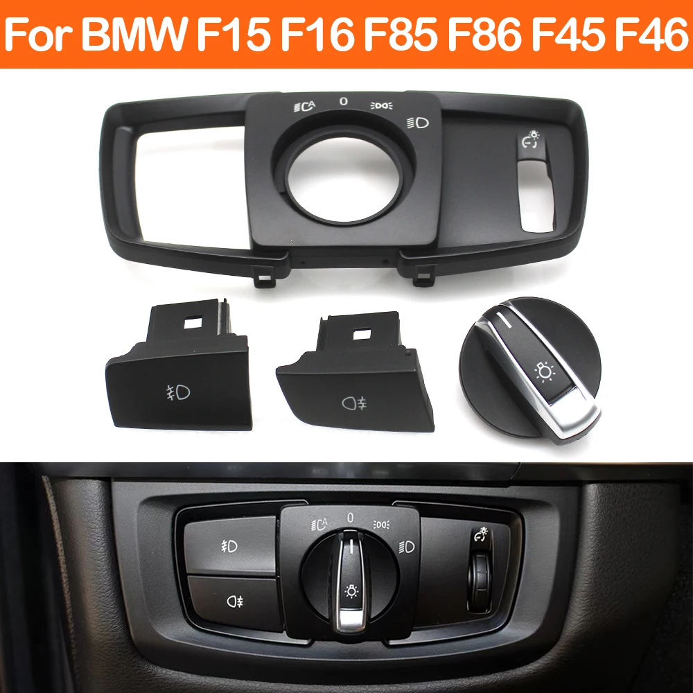 Car Dashboard Headlight Switch Rotary Button Cap Headlamp Cover Panel ...