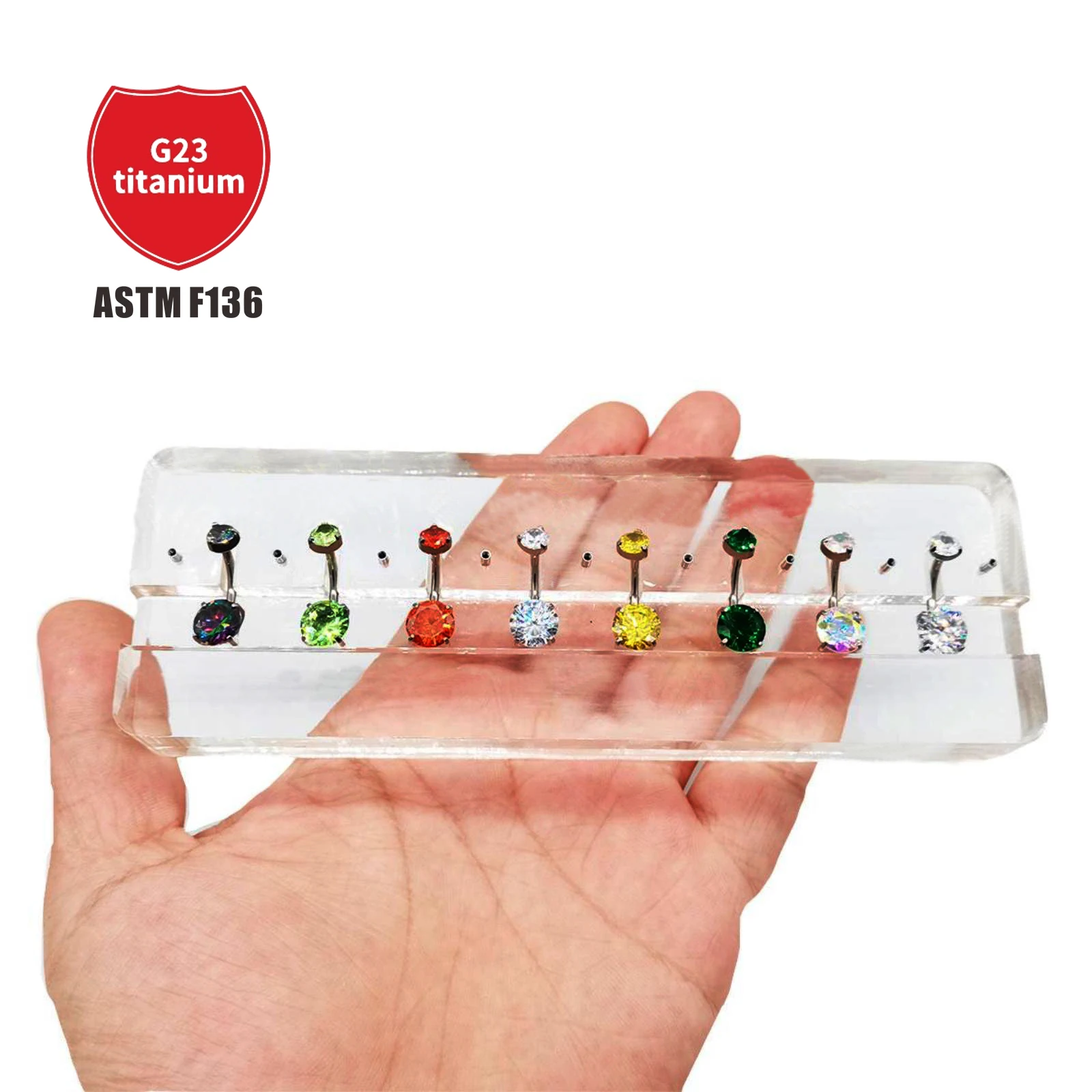 High-Transparent-Acrylic-Material-Jewelry-Display-Stand-For-14g-Navel ...