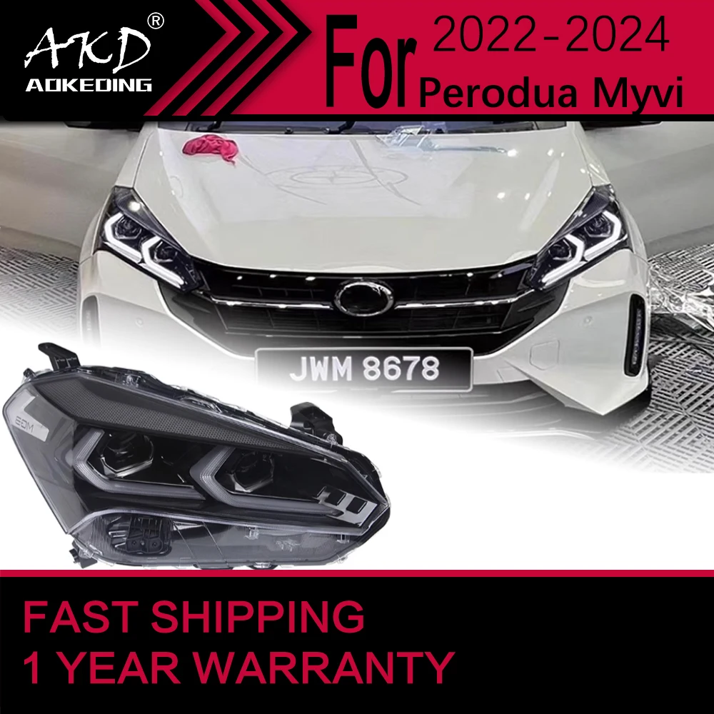 Car Lights for Perodua Myvi LED Headlight 2022-2024 Myvi Head Lamp Drl ...