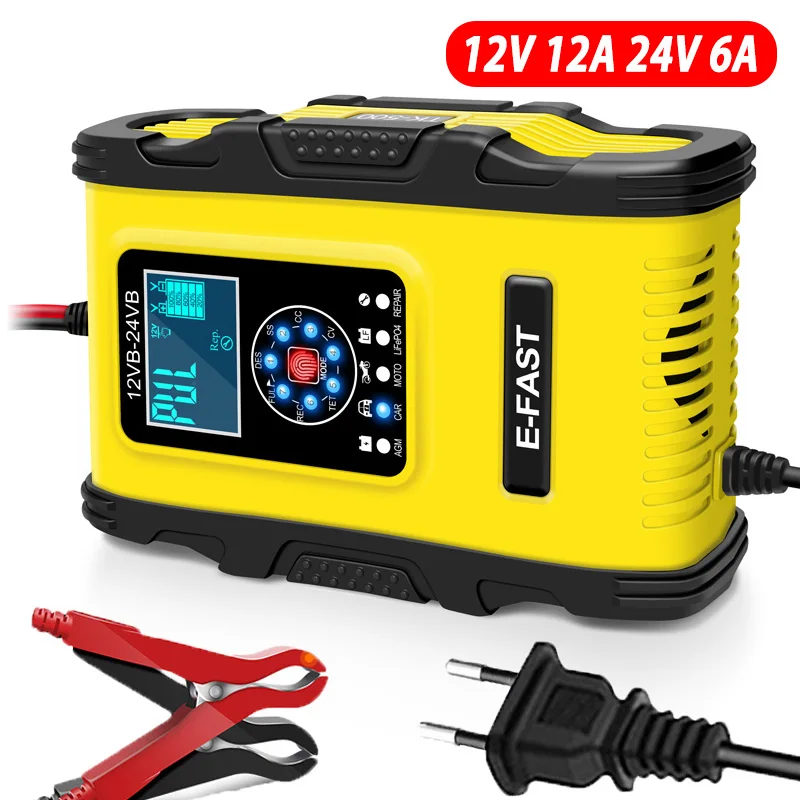 Car-Battery-Charger-12V-12A-24V-6A-Multifunction-Pulse-Repair-Chargers ...