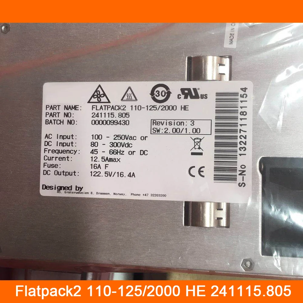Flatpack2 110 125/2000 HE 241115.805 Rectifier Module 122.5V 16.4A For ...