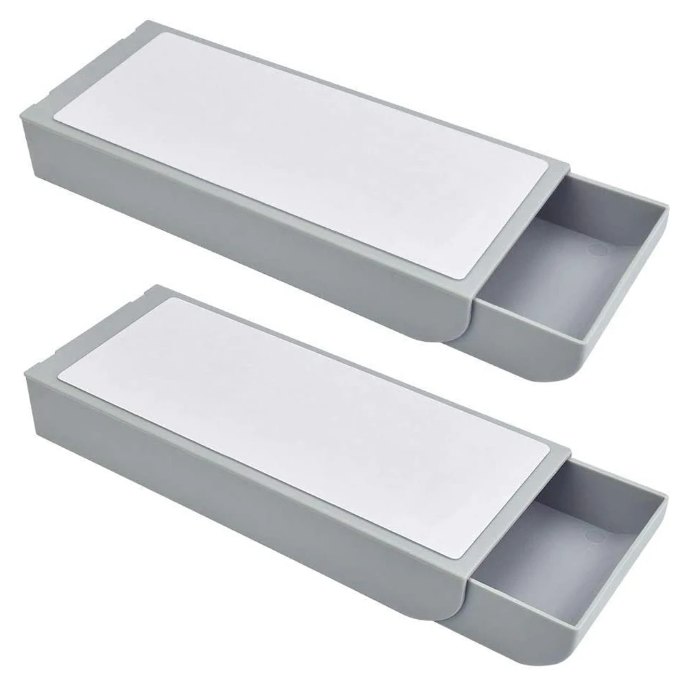 2-Pcs-Adhesive-Desk-Drawer-Desk-Drawer-Pencil-Tray-Desk-Shelf-Pencil ...