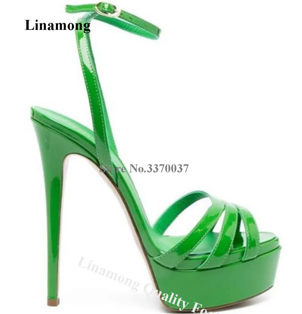 Linamong-Sexy-Straps-Cross-High-Platform-Stiletto-Heel-Sandals-Peep-Toe ...