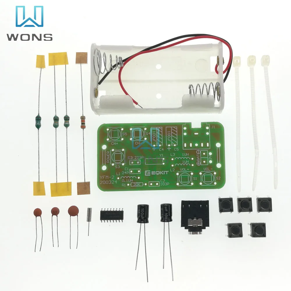 76-108MHz FM Wireless Receiver Module DC 3V Circuit 14 Frequency Stereo ...