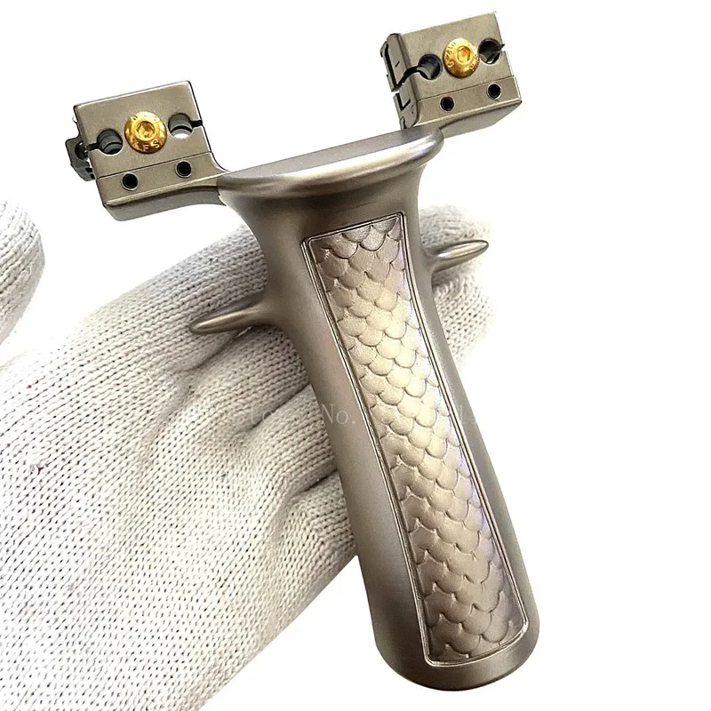 Profession-Outdoor-Precise-Titanium-Alloy-Flat-Rubber-Band-Slingshot ...