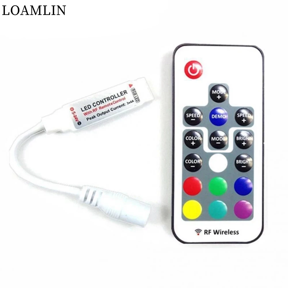 17-Key-Mini-RF-Wireless-LED-Dimming-Remote-Control-For-5050-3528-5730 ...