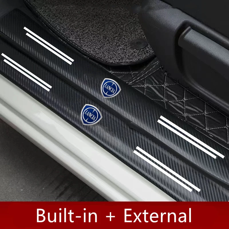4PCS-Car-Door-Sill-Scuff-Plate-Decor-Sticker-For-LANCIA-with-logo-car ...