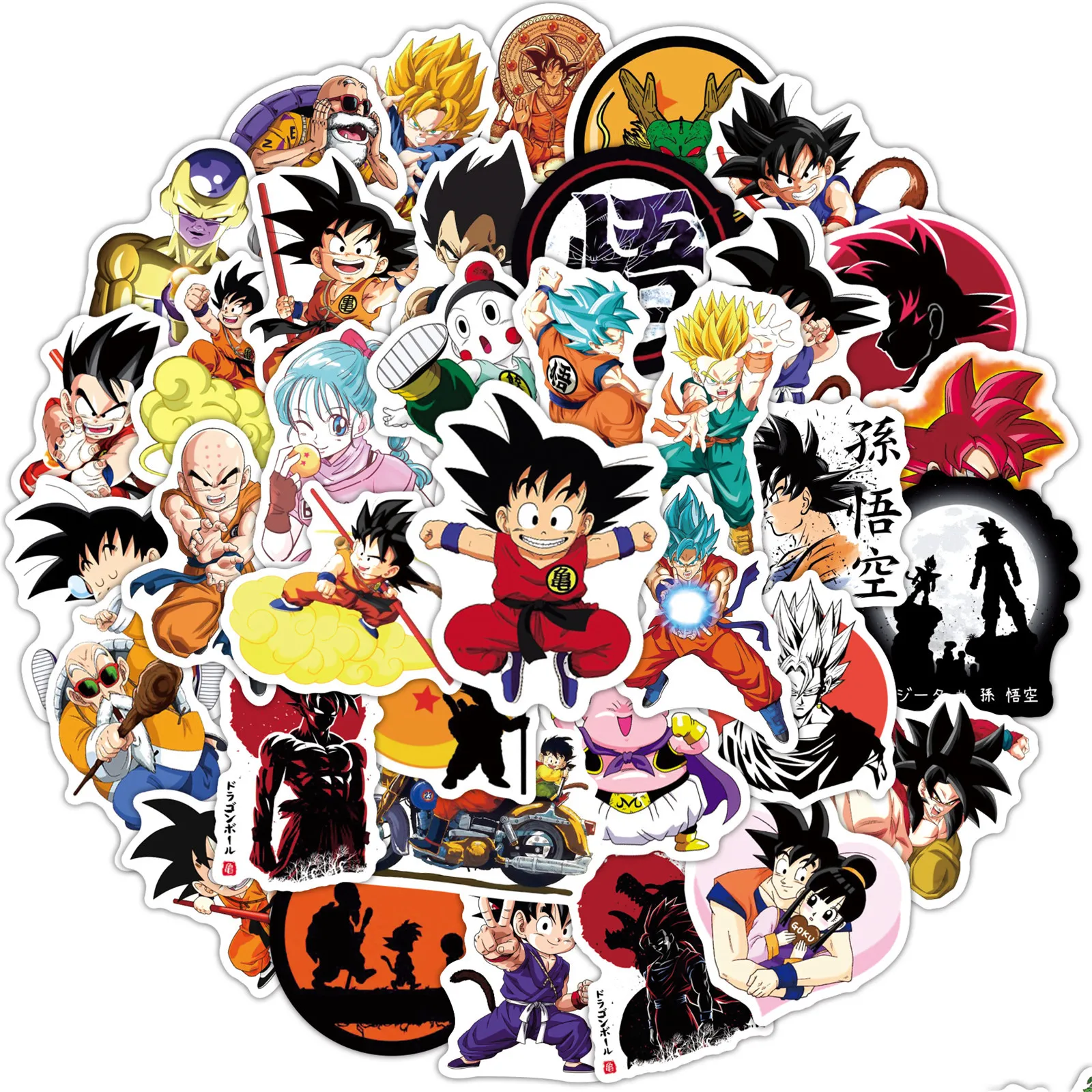 10-50-100Pcs-Anime-Dragon-Ball-Stickers-Kids-for-Laptop-Skateboard ...