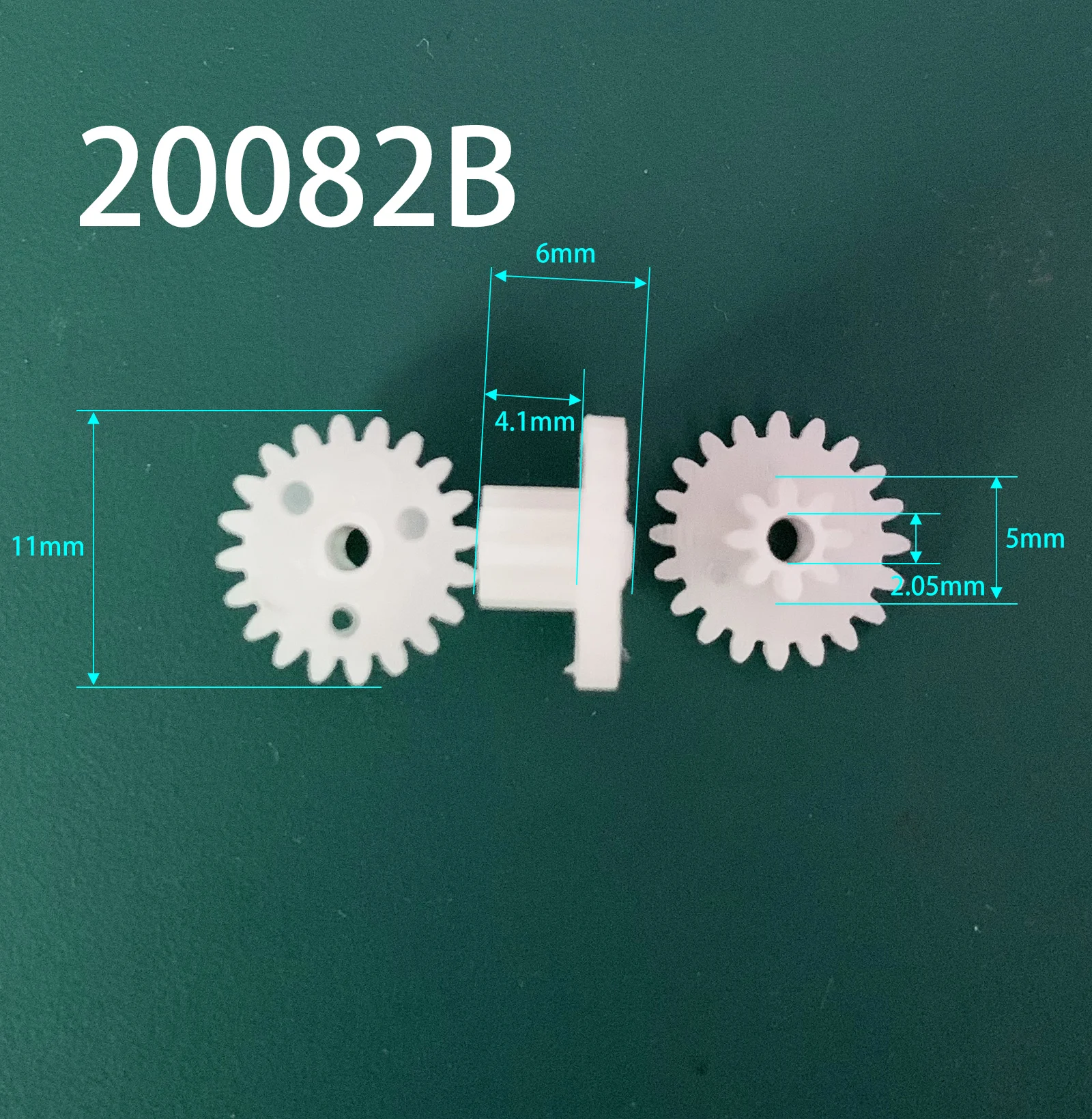 20082b 0.5m Double Wheel Gear Modulus 0.5 20 Teeth +8 Teeth Plastic ...