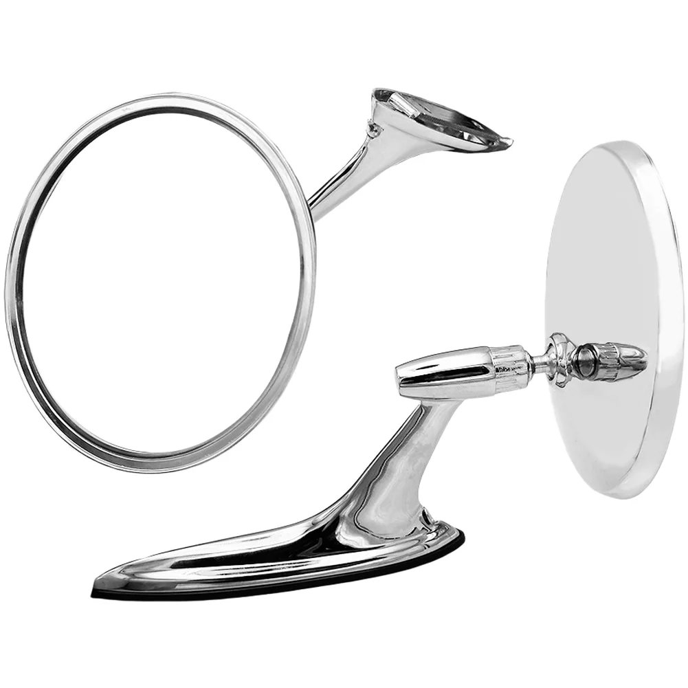 Vintage Silver Classic Car Rearview Mirror Zinc Alloy Replacement For ...