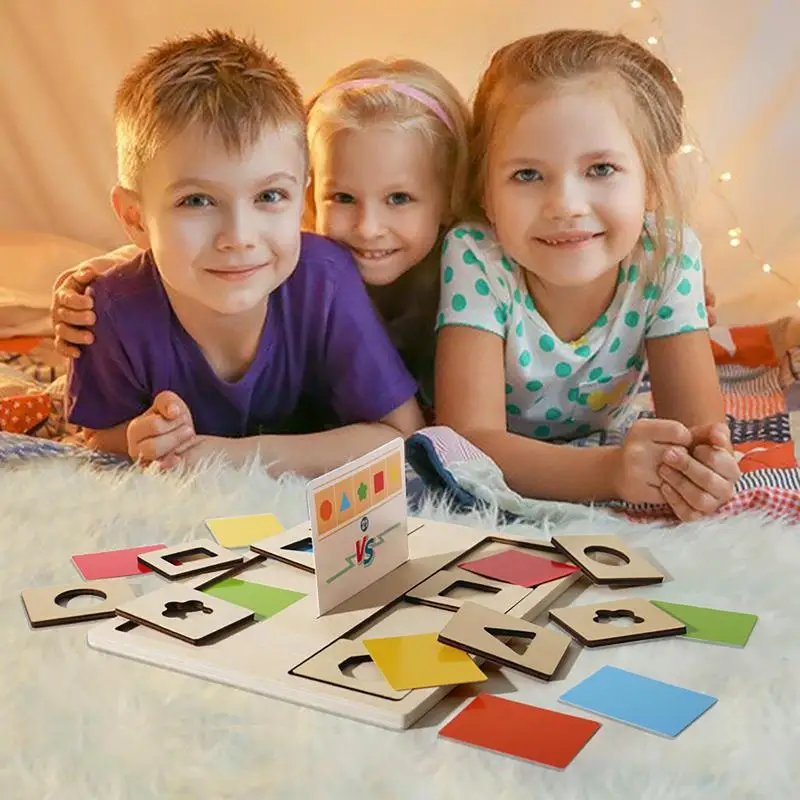 Shape Matching Game Geometric Shape Battle Shape Sorting Toy Montessori ...
