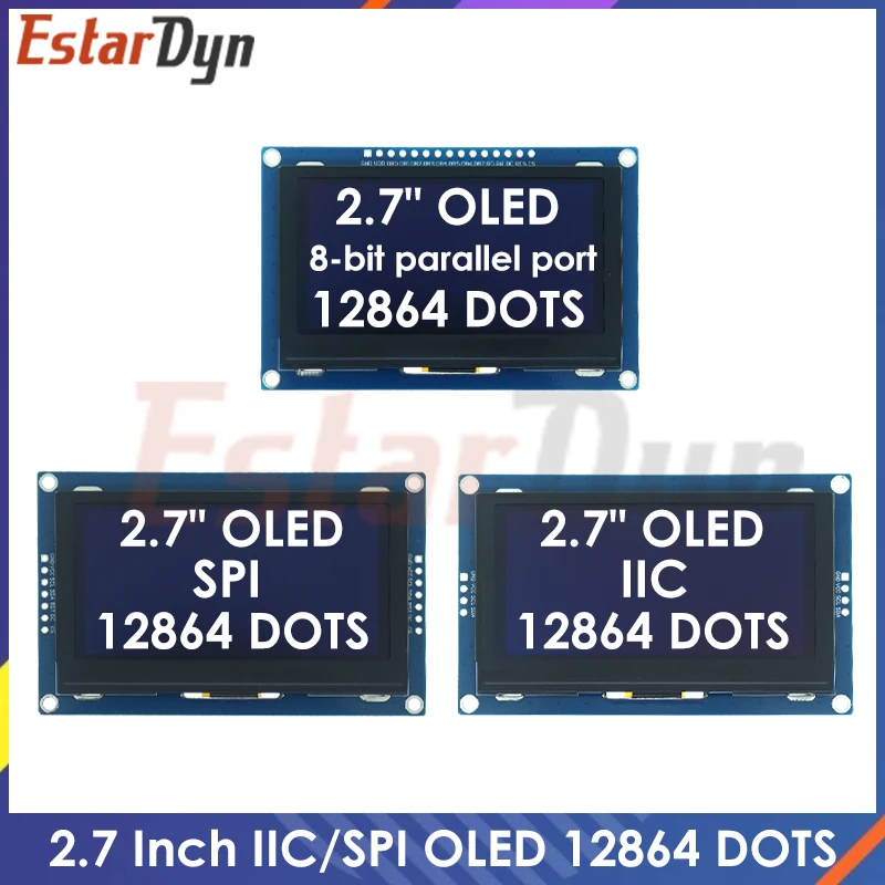 2-7-Polegada-OLED-LCD-Display-128x64-drives-SSD1327-IIC-SPI-porta ...