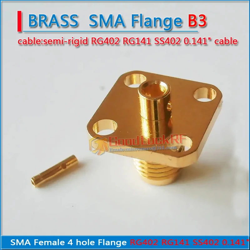 High-quality-RF-Connector-SMA-Female-4-hole-Flange-Chassis-Panel-Mount ...
