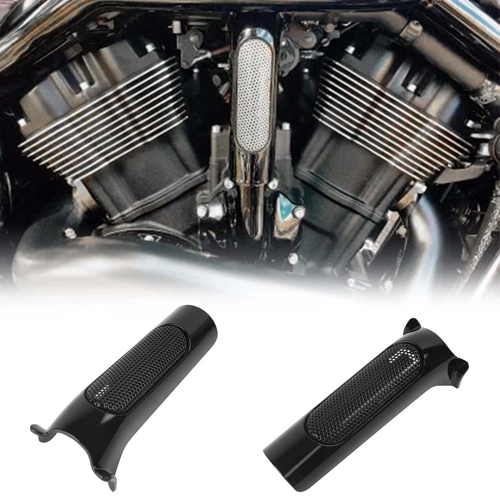 Motorcycle Light Black Engine Hose Guard Cover For Harley V-Rod VRSC ...