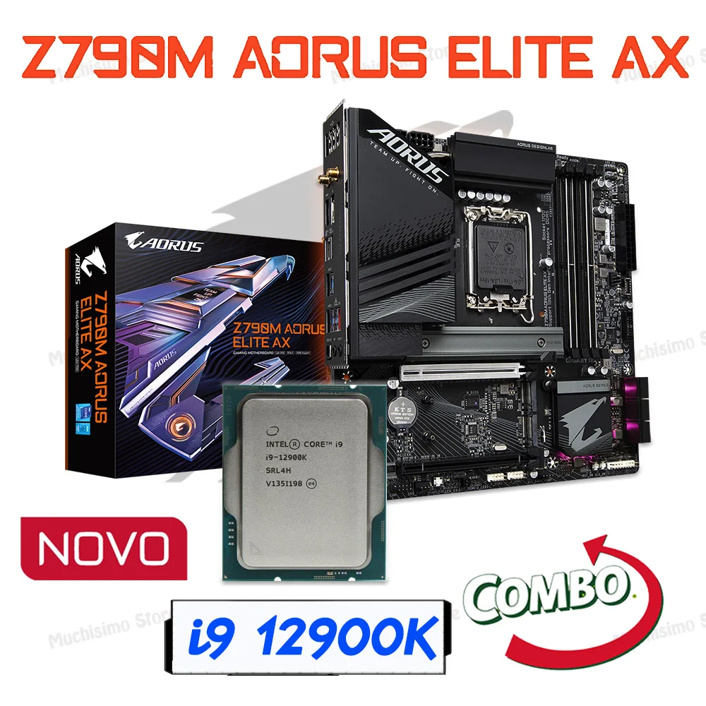LGA1700-CPU-Combo-i9-12900K-Gigabyte-Z790M-AORUS-ELITE-AX-DDR5-Intel ...