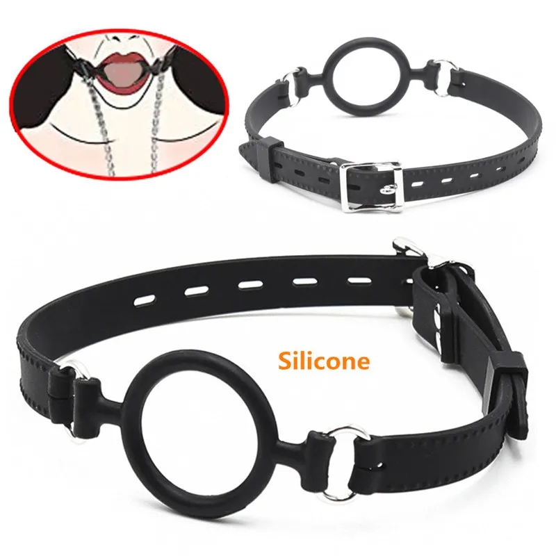 Erotische-Sexy-Spielzeug-O-Ring-Gag-flirten-Werkzeug-Silikon-ffnen-Mund-Gag-BDSM-Erwachsene ...